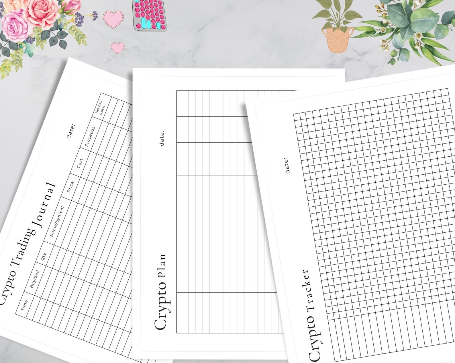 Crypto Planner Bundle, Printable Trading Tracker, Weekly Tracker ...