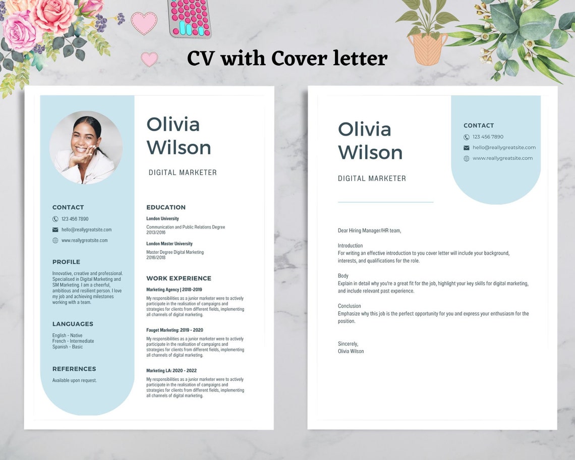 Editable Resume Template | INSTANT DOWNLOAD | Editable Resume | Modern ...