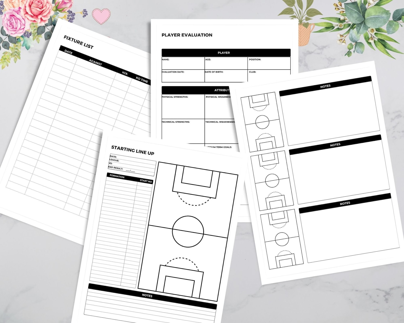 Soccer Coaching Sheet, Soccer Coach Planner, Soccer Practice Plan ...