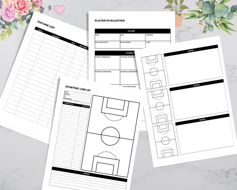 Soccer Coaching Sheet, Soccer Coach Planner, Soccer Practice Plan ...