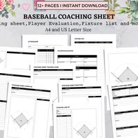 Baseball, Softball, Planning, Digital Guide, Practice, Printable ...