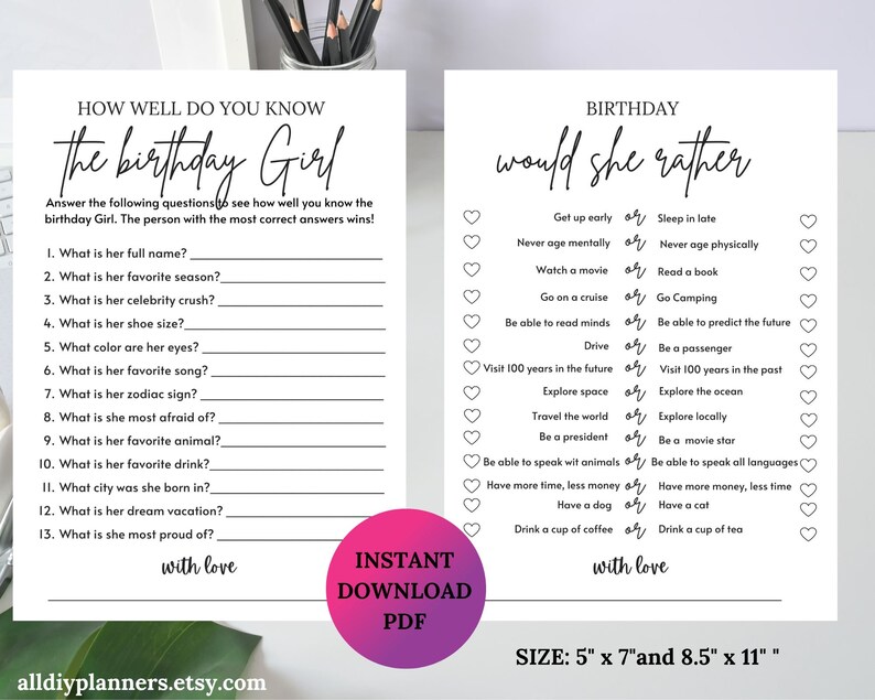 How Well Do You Know the Birthday Girl, Who Knows the Birthday Girl ...