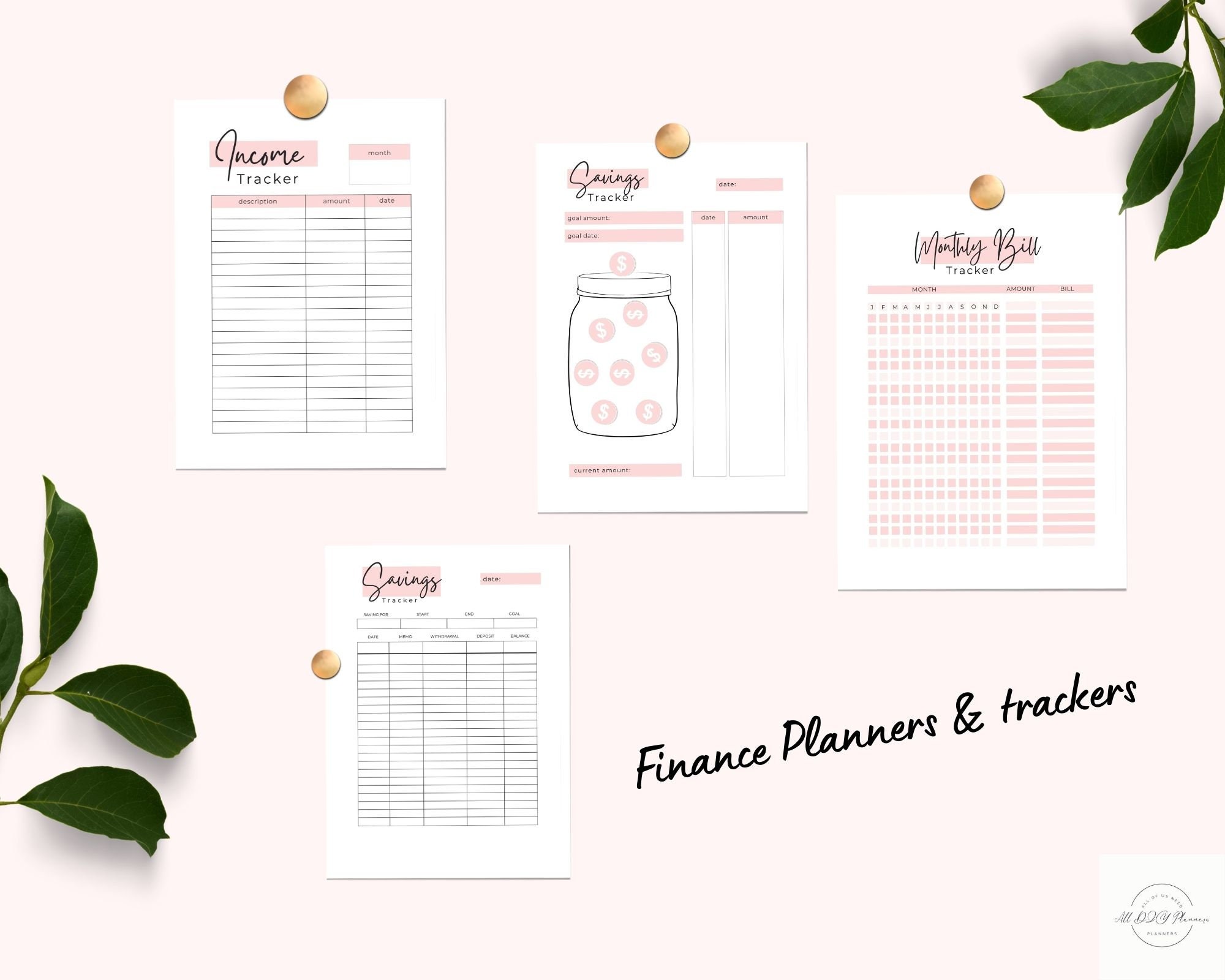 20 Big Planner Bundle Package Blush Pink Templates fits Happy Planner ...