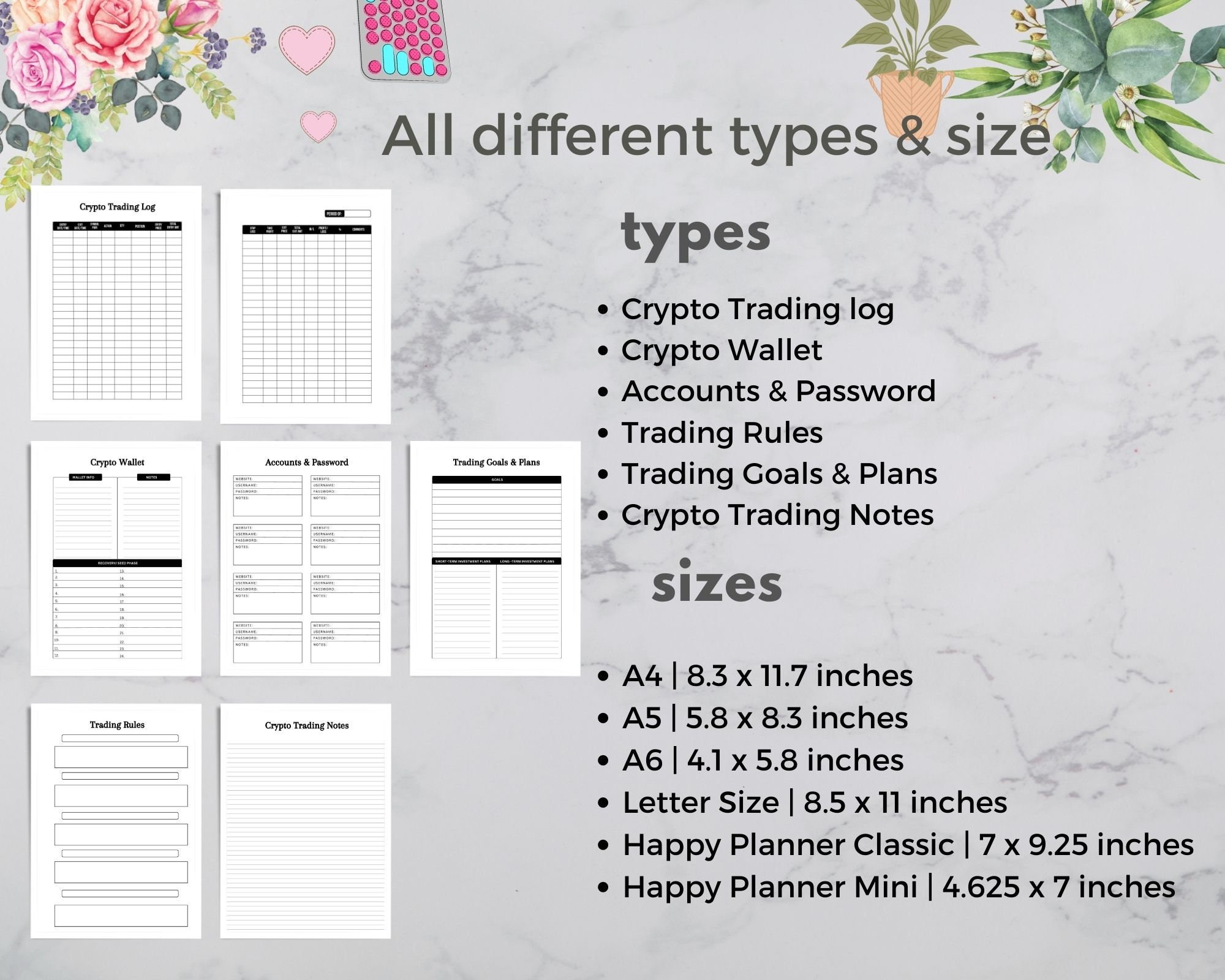 Printable Crypto Trading Journal, Cryptocurrency Purchase Ledger PDF ... Printable Crypto Trading Journal, Cryptocurrency Purchase Ledger PDF ...