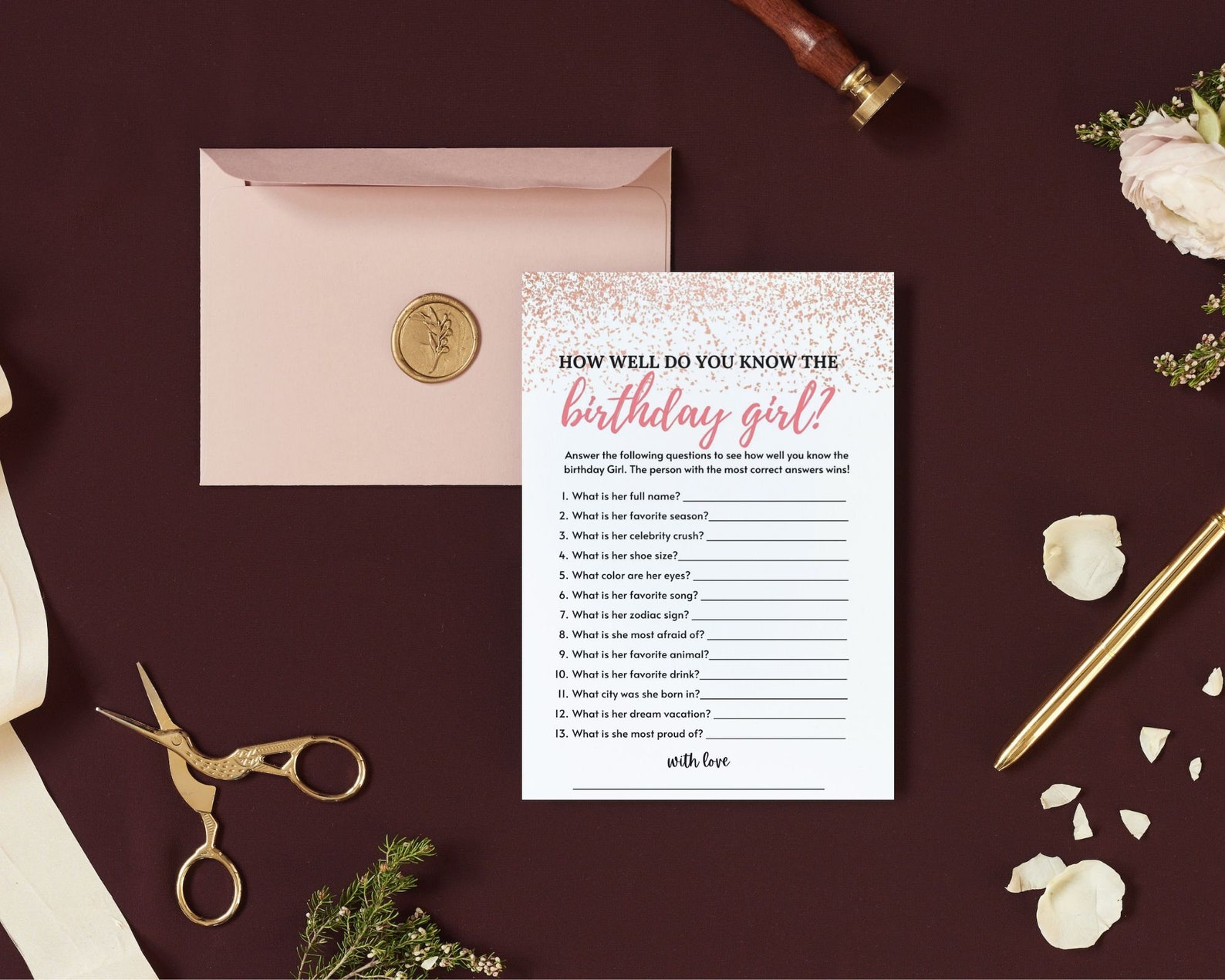 How Well Do You Know the Birthday Girl Birthday Trivia Birthday Girl ...