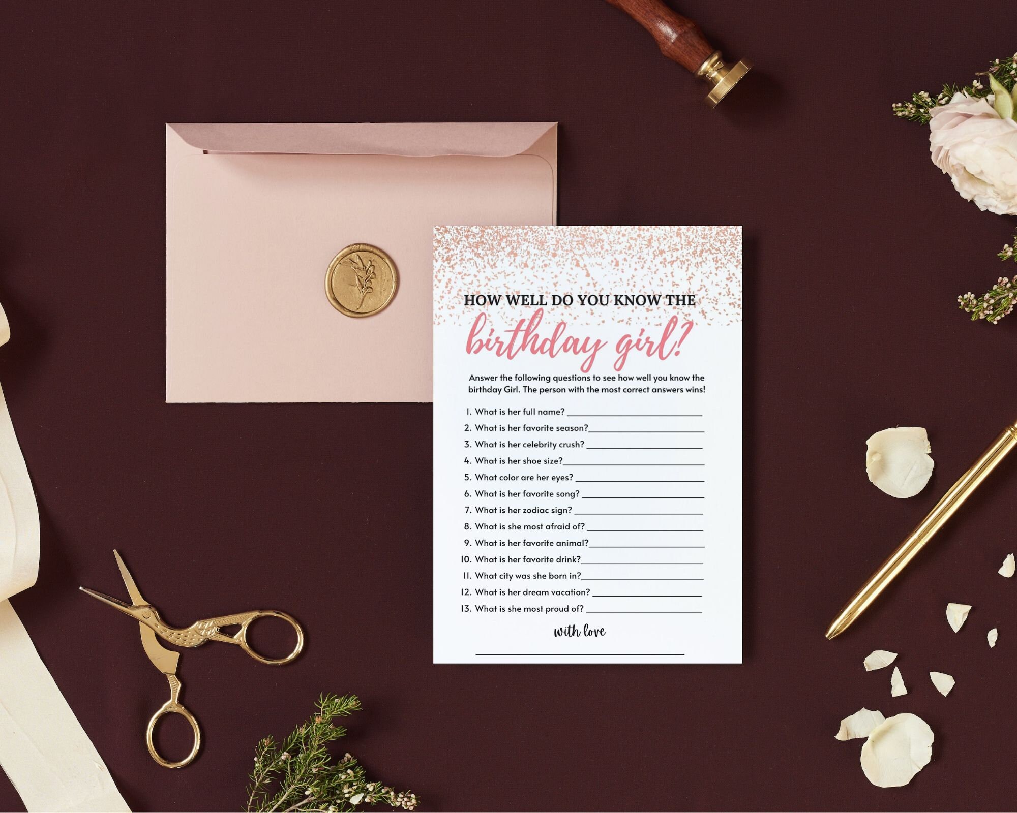 How Well Do You Know the Birthday Girl Birthday Trivia Birthday Girl ...