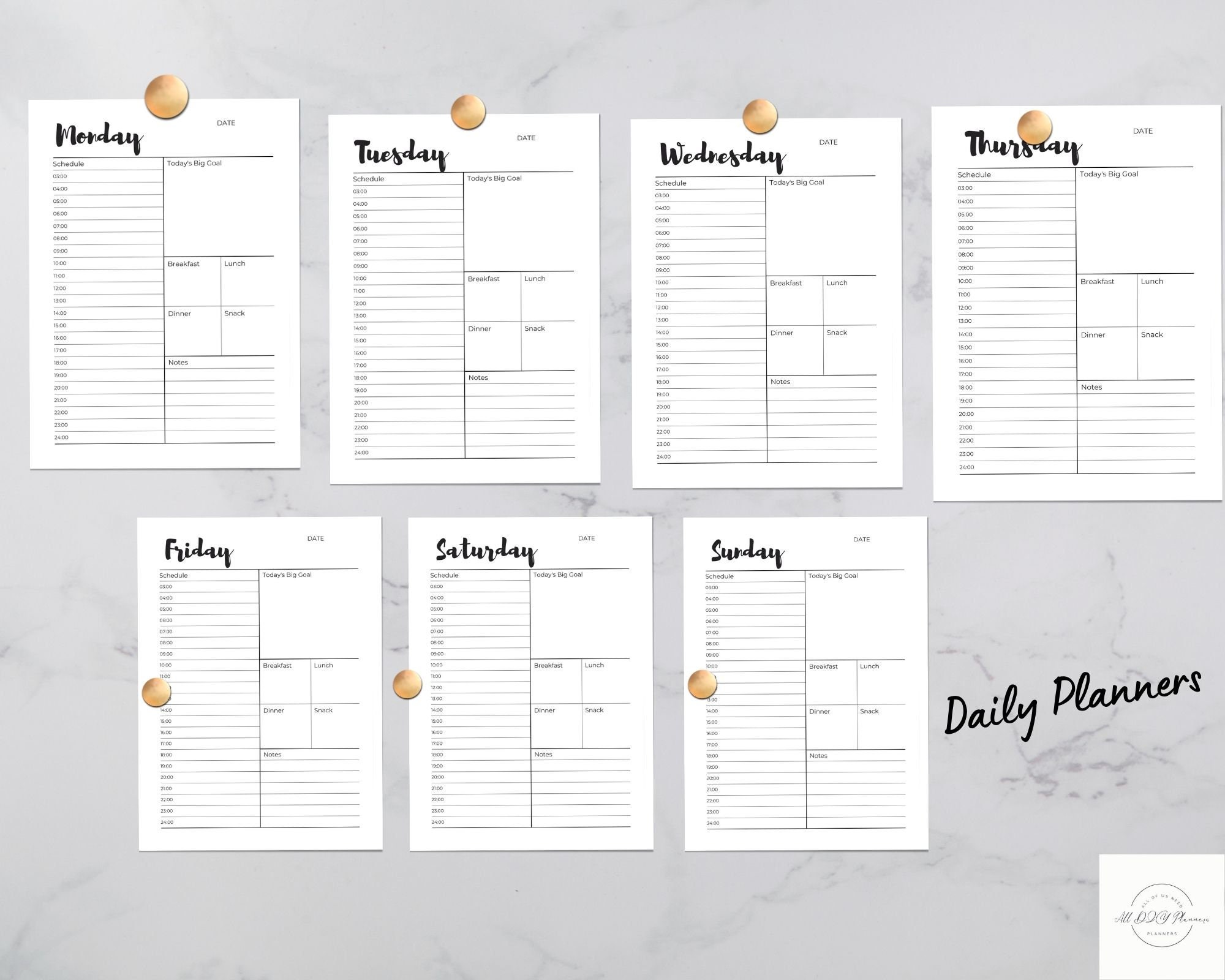Big Happy Planner Bundle, Happy Planner Inserts , Printable Planner Set ...