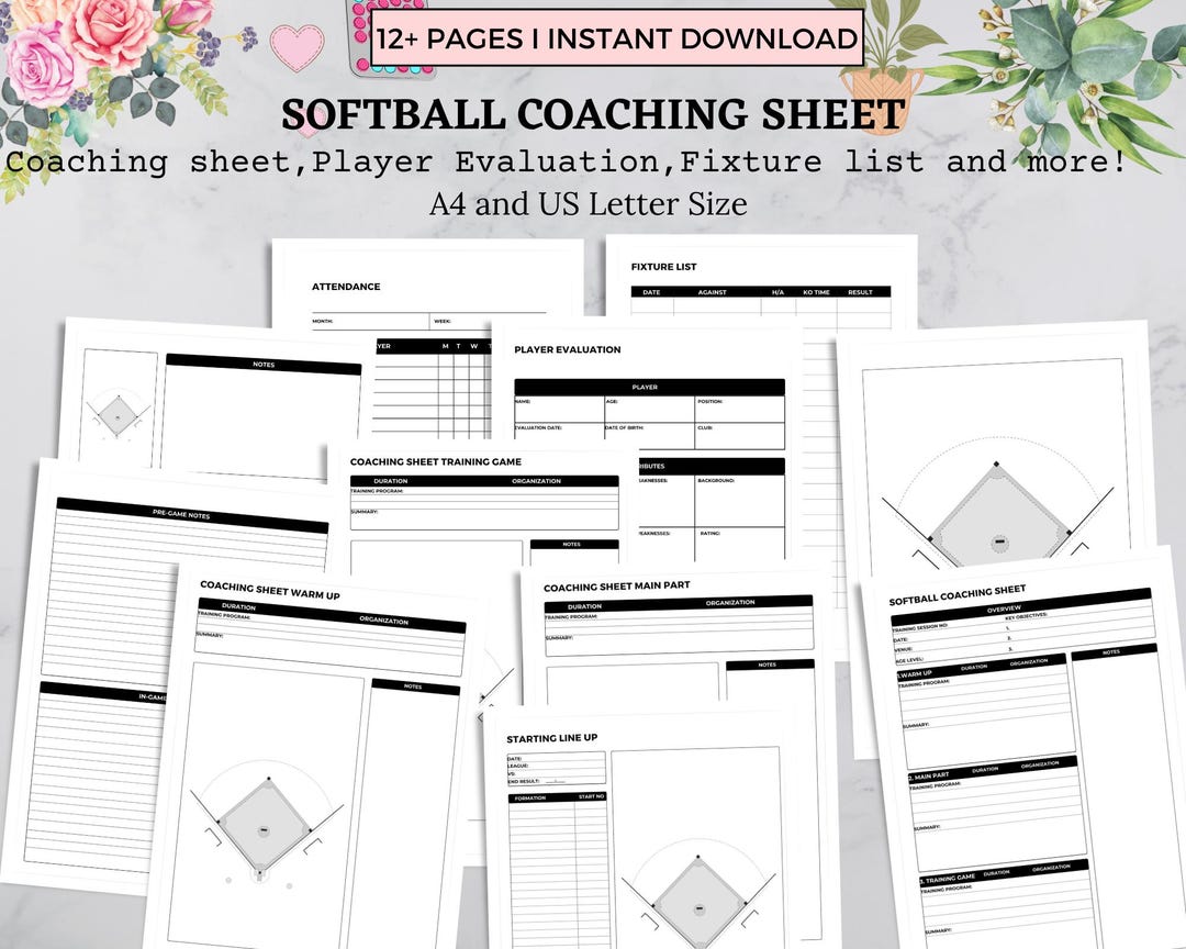 Softball Coach Planner | Ultimate Coaching Sheets, Practice Plans ...