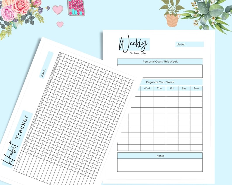 Baby Blue Happy Planner Printable Inserts Happy Planner - Etsy
