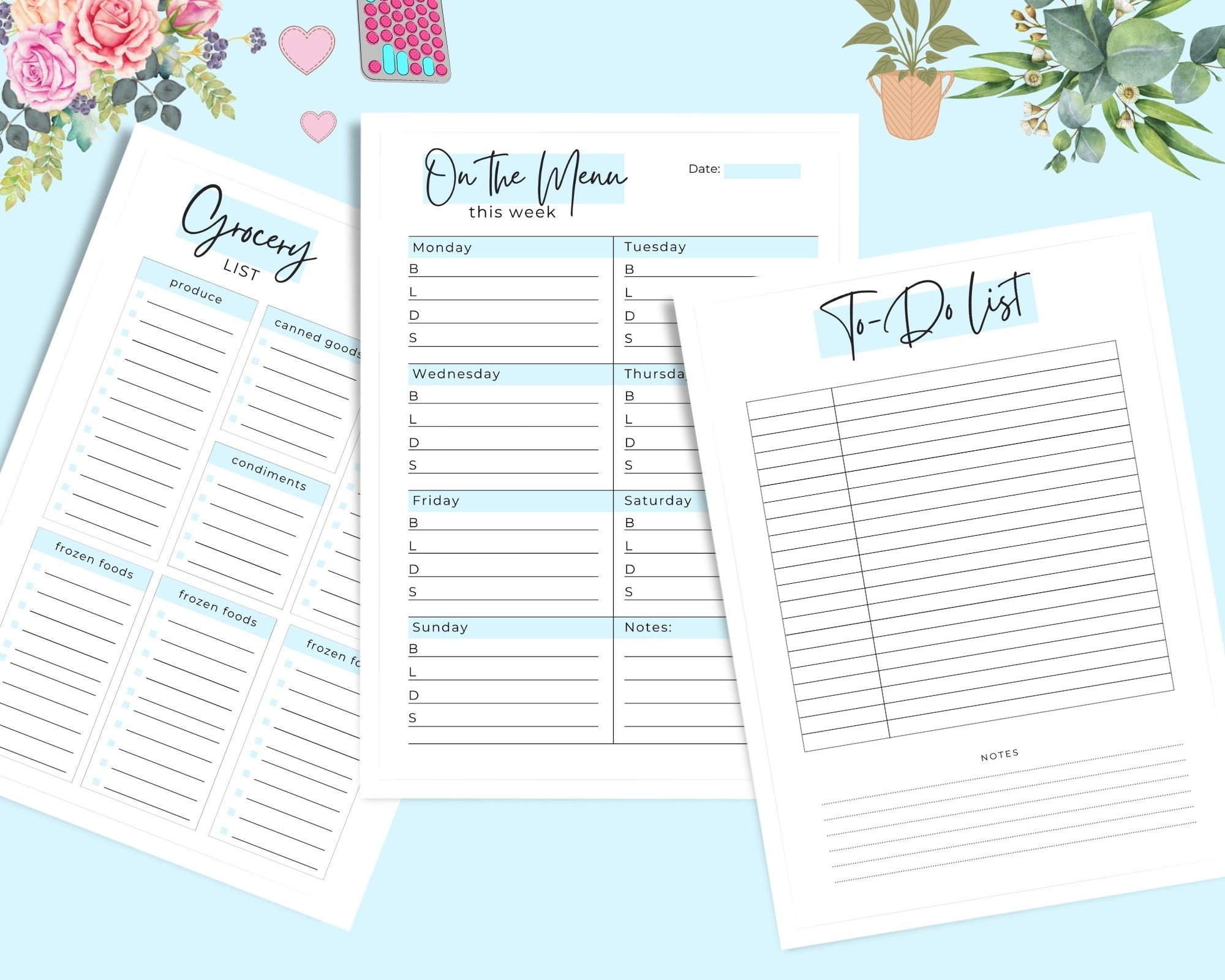 20+ Baby Blue Planner Templates, Productivity Planner Templates ...