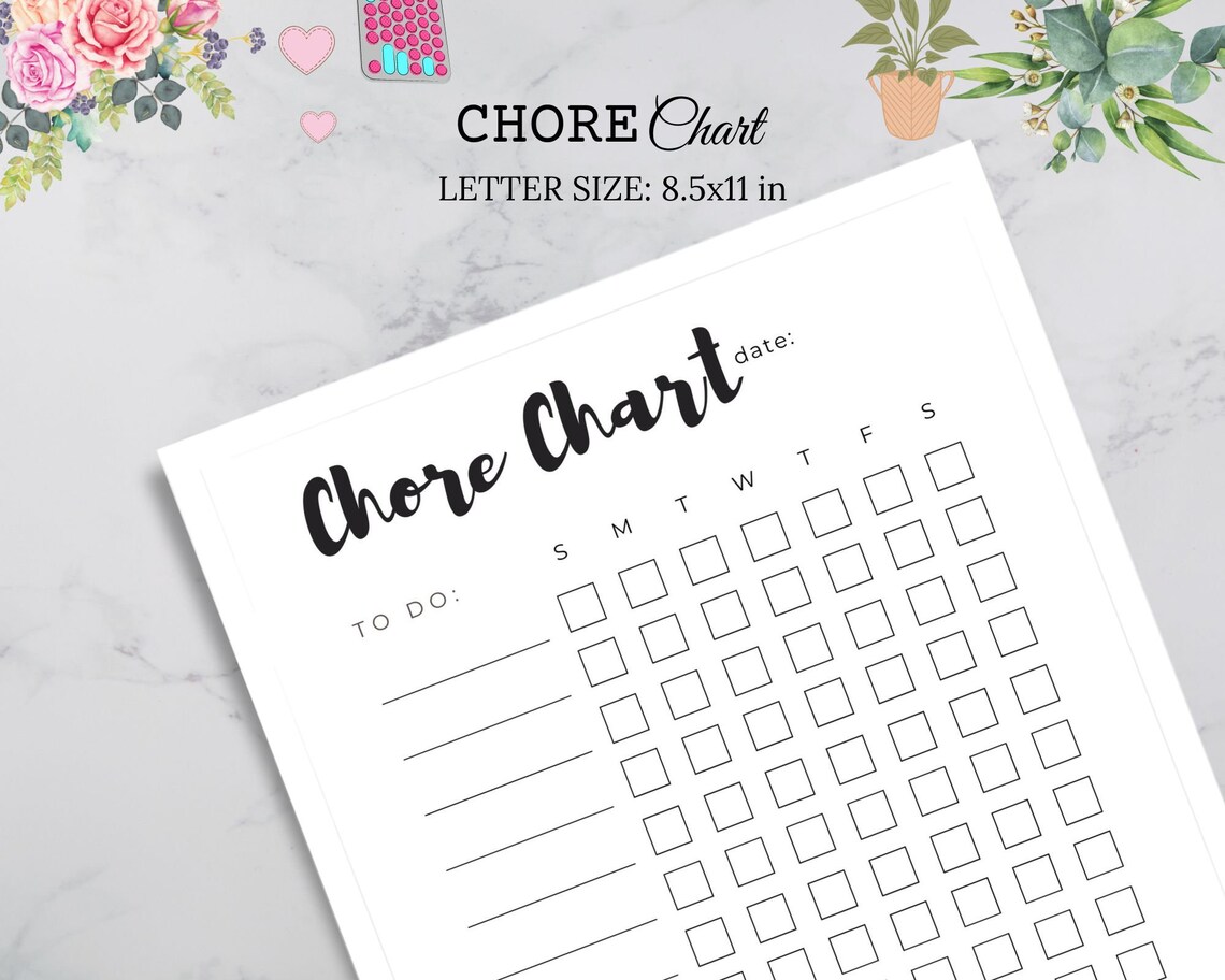Kids to Do Chore List Daily Task Checklist Planner Time - Etsy