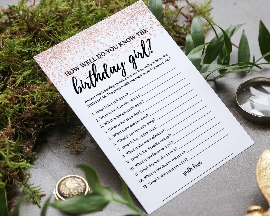 How Well Do You Know the Birthday Girl, Who Knows the Birthday Girl ...