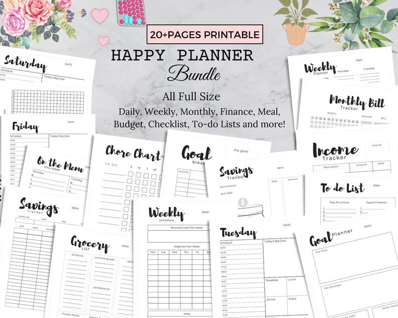 2023 Happy Planner Printable Inserts Happy Planner Bundle - Etsy 2023 Happy Planner Printable Inserts Happy Planner Bundle - Etsy