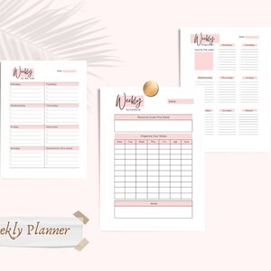 20+ Big Planner Bundle Package Blush Pink Templates (fits Happy Planner ...