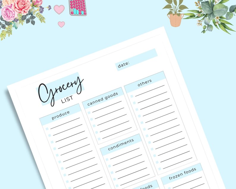 Baby Blue Happy Planner Printable Inserts Happy Planner - Etsy