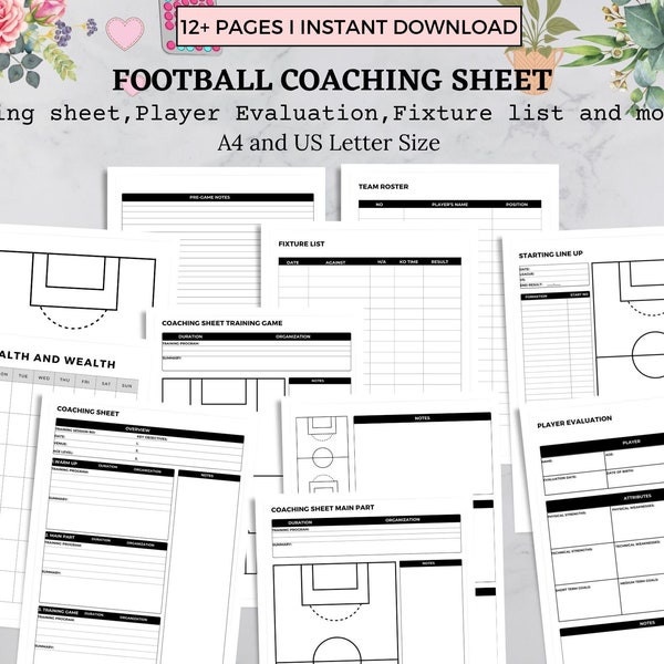 Football Practice Plan Sheet - Etsy