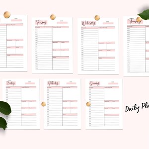 20+ Big Planner Bundle Package Blush Pink Templates (fits Happy Planner ...
