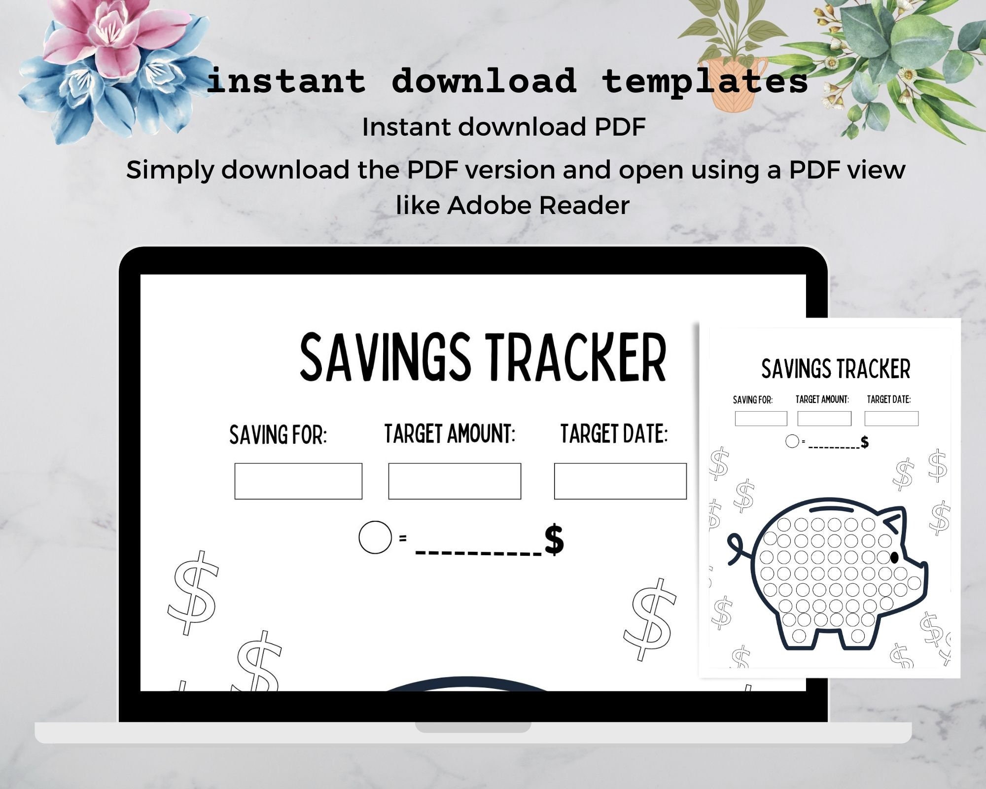 Savings Tracker for Kids, Printable Savings Challenge, Saving Money ...
