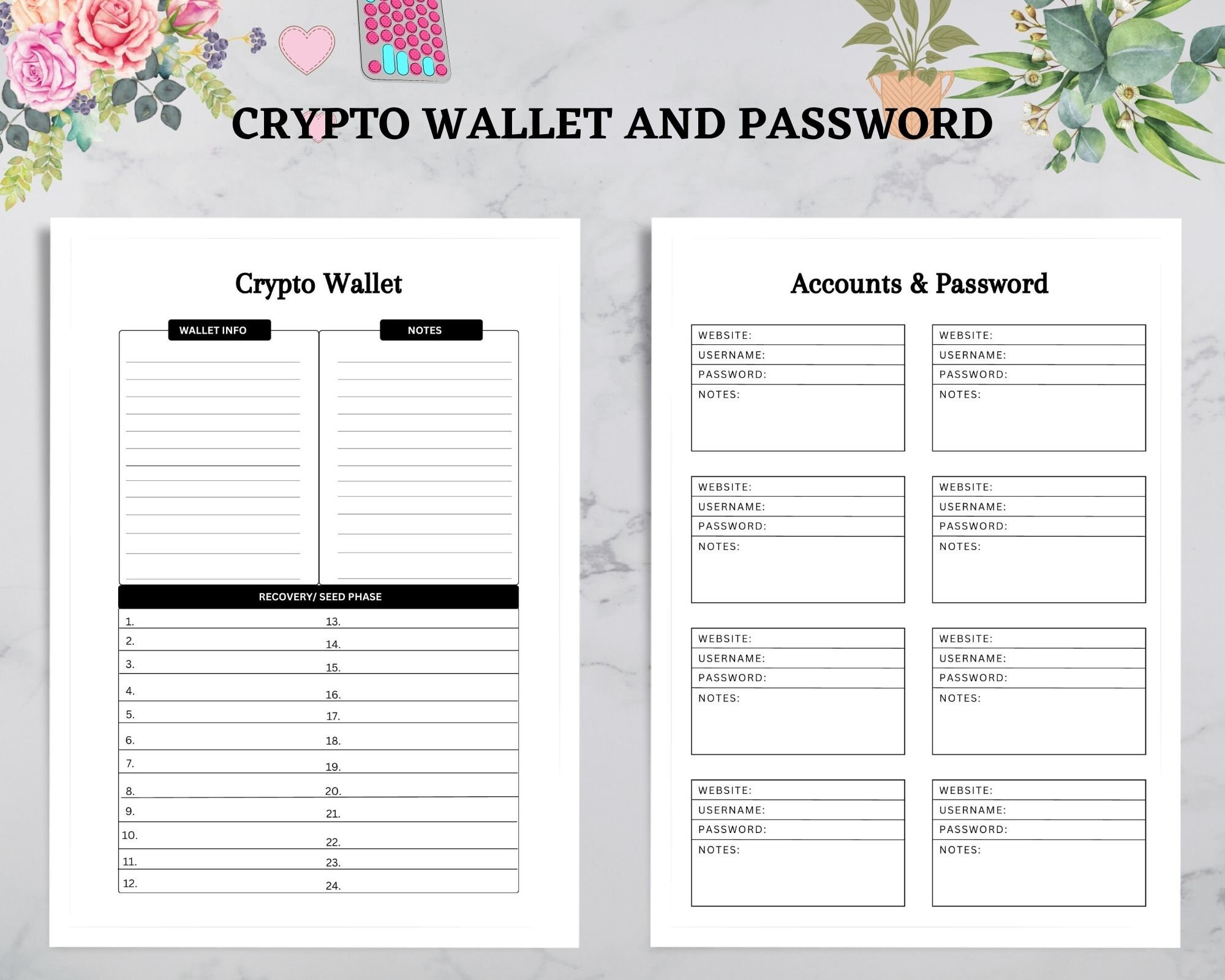 Printable Crypto Trading Journal, Cryptocurrency Purchase Ledger PDF ... Printable Crypto Trading Journal, Cryptocurrency Purchase Ledger PDF ...