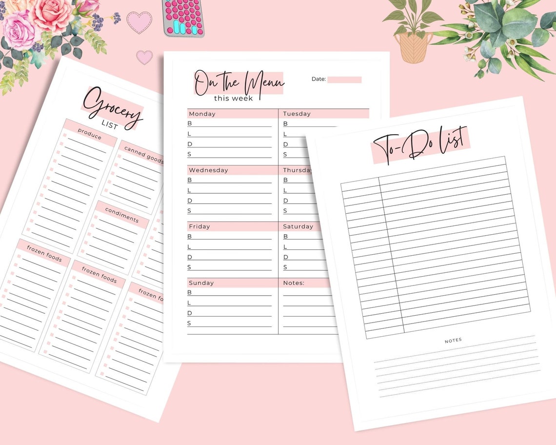 20 Blush Pink Planner Templates, Productivity Planner Templates ...