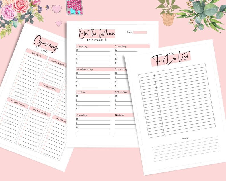 20+ Blush Pink Planner Templates, Productivity Planner Templates ...
