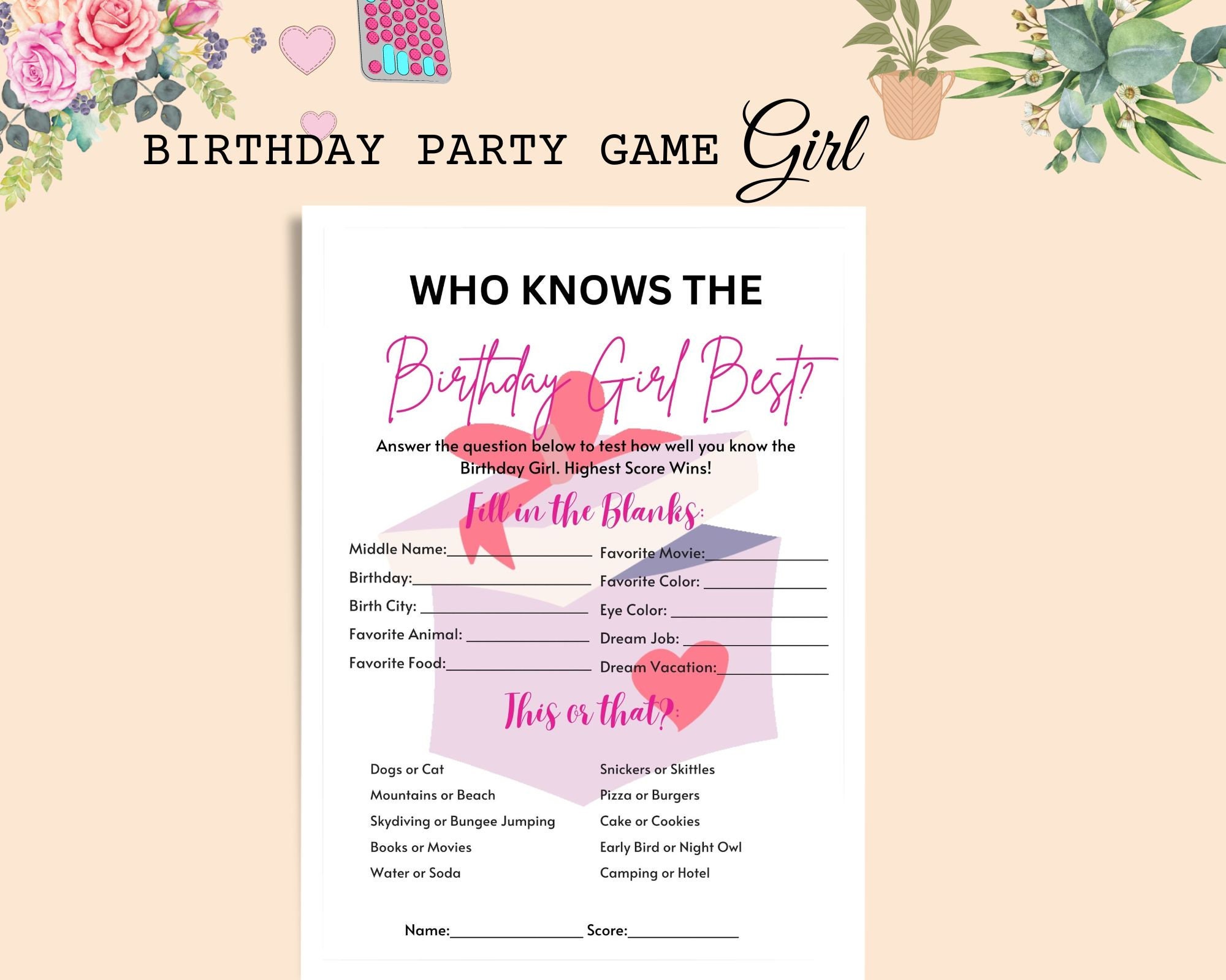 Quién conoce a la cumpleañera Mejor juego / Juegos de fiesta de ...