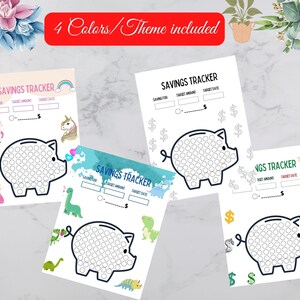 Savings Tracker for Kids, Printable Savings Challenge, Saving Money ...