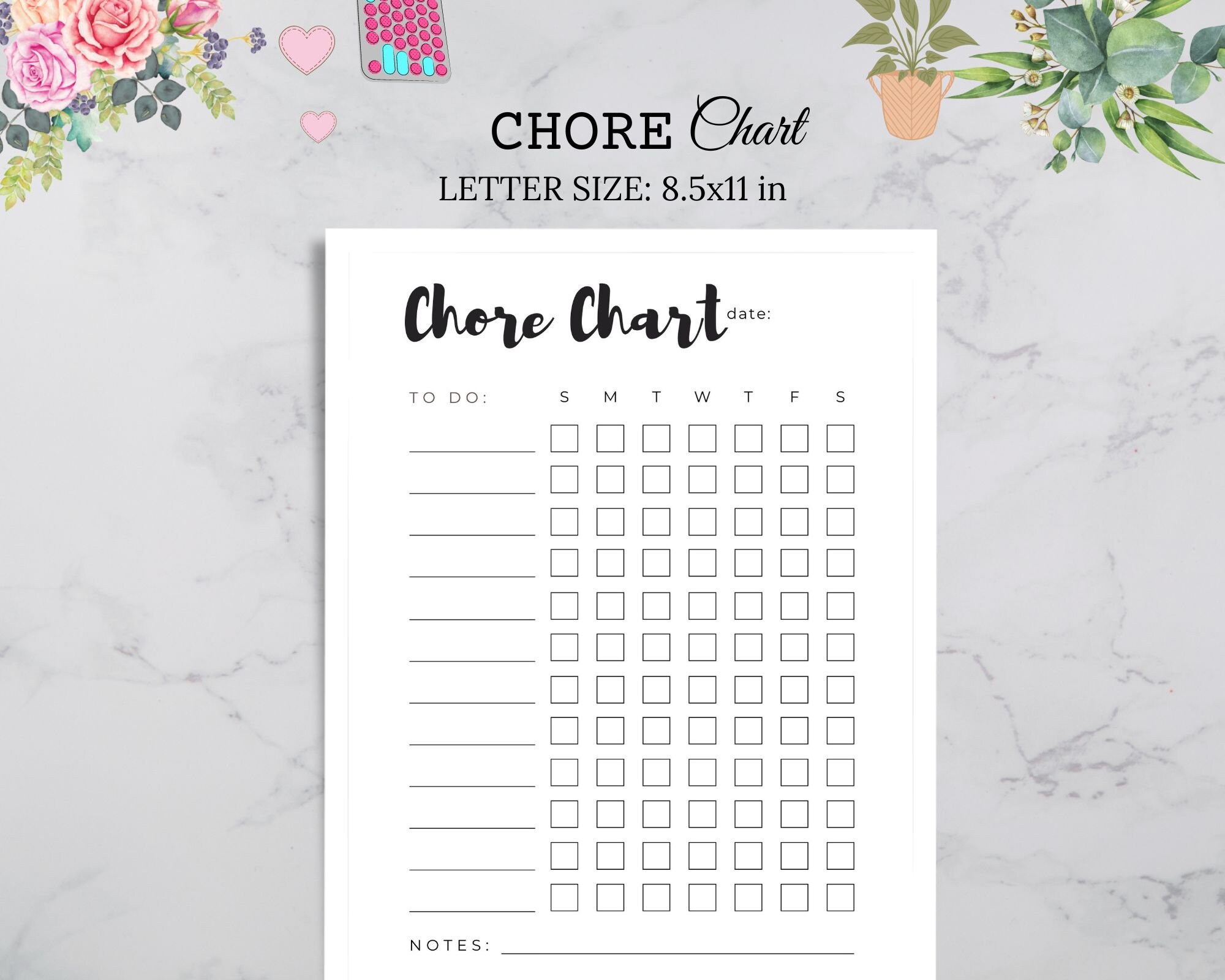 Kids to Do Chore List Daily Task Checklist Planner Time Management ...