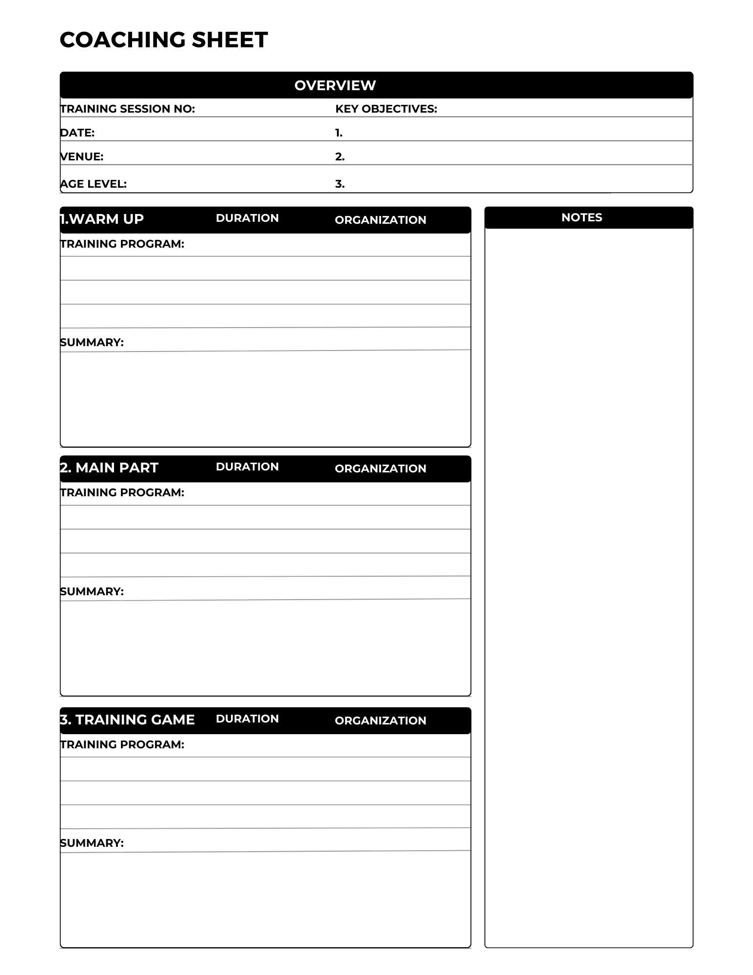 Basketball Coaching Sheet, Basketball Coach Planner, Basketball ...