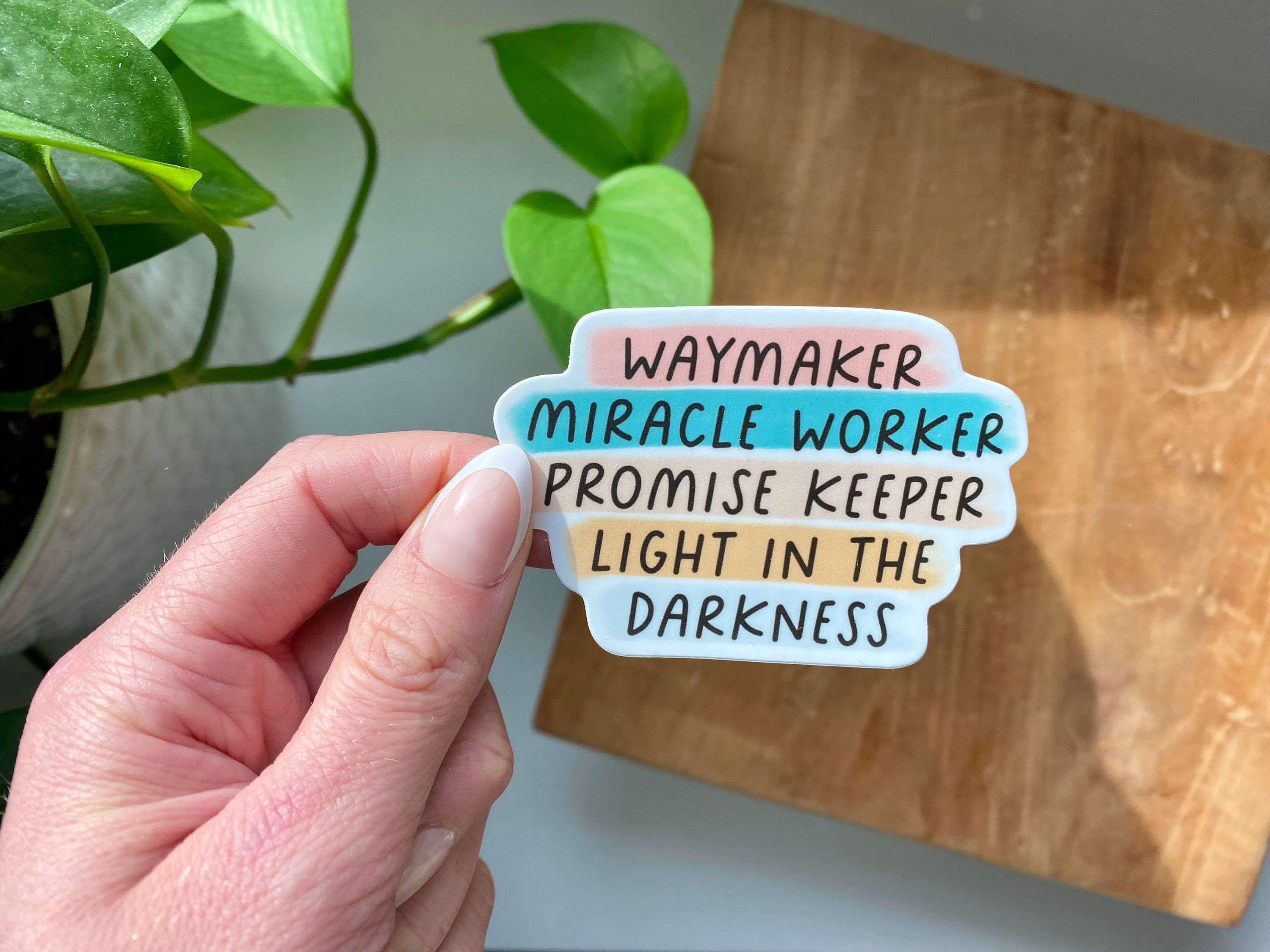 Waymaker Sticker | Miracle Worker Sticker | Christian Sticker | Laptop ...