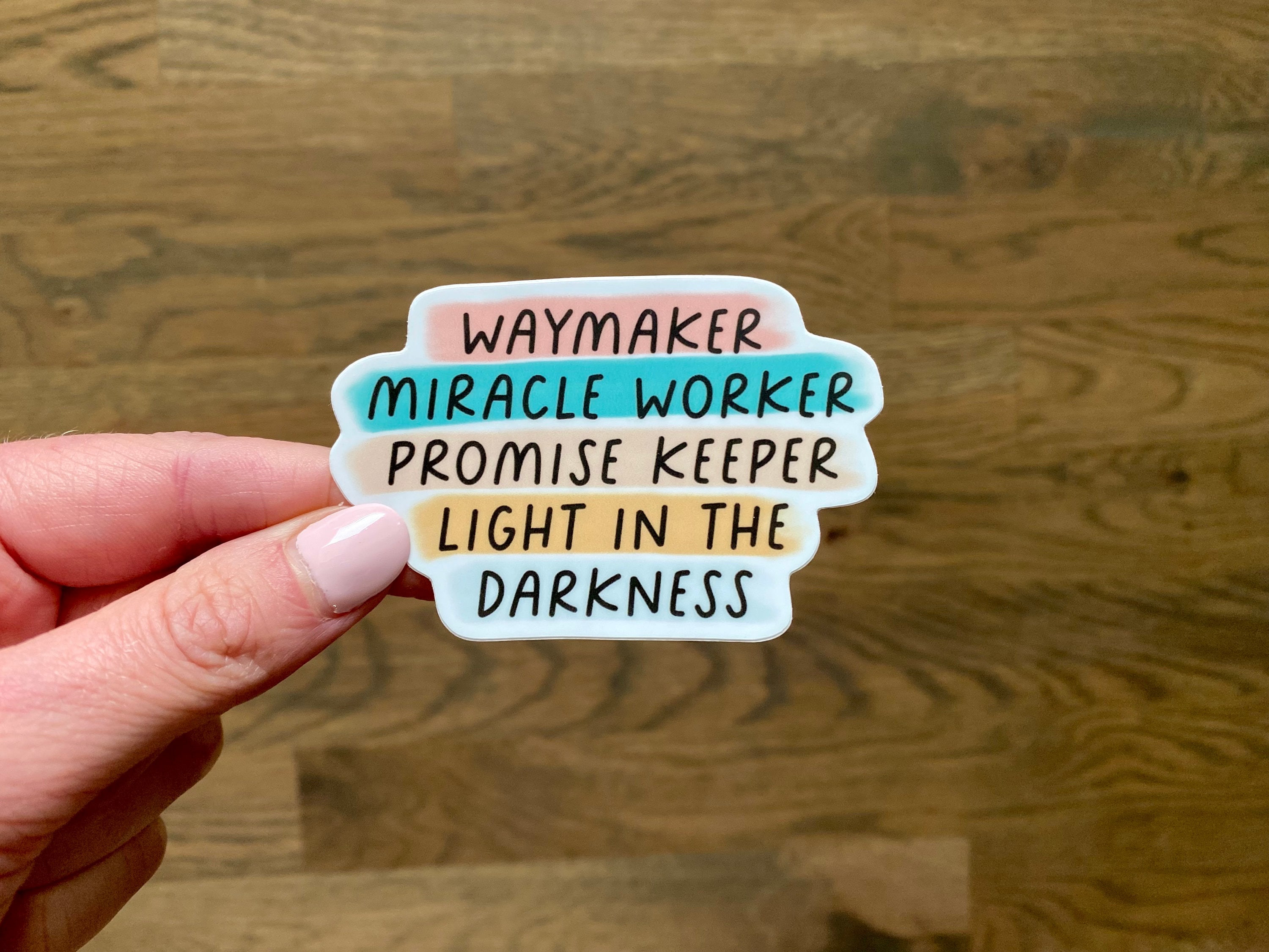 Waymaker Sticker | Miracle Worker Sticker | Christian Sticker | Laptop ...