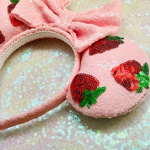 Strawberry Mickey Ears - Etsy