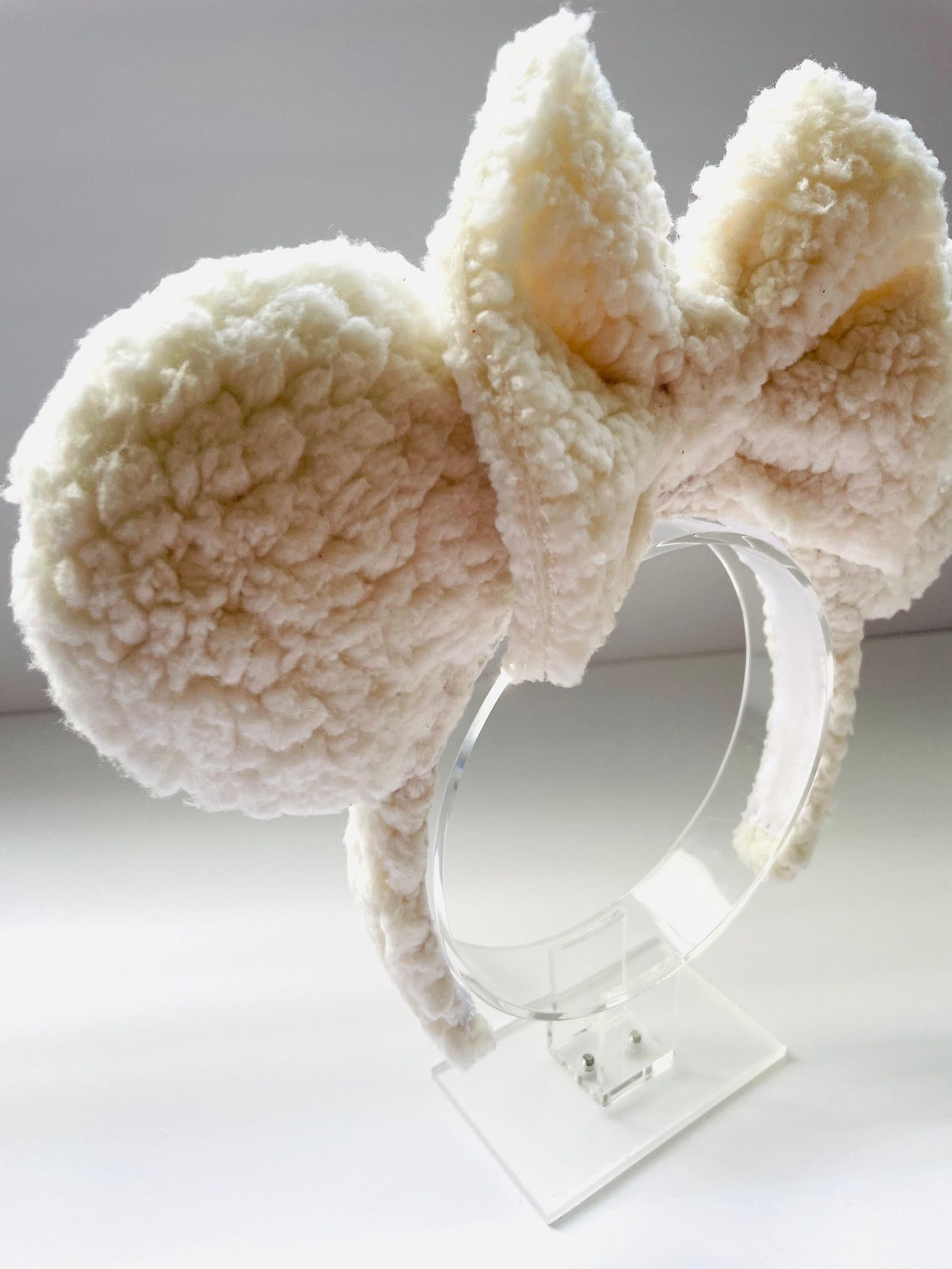 Ivory Sherpa Mouse Ears - Etsy