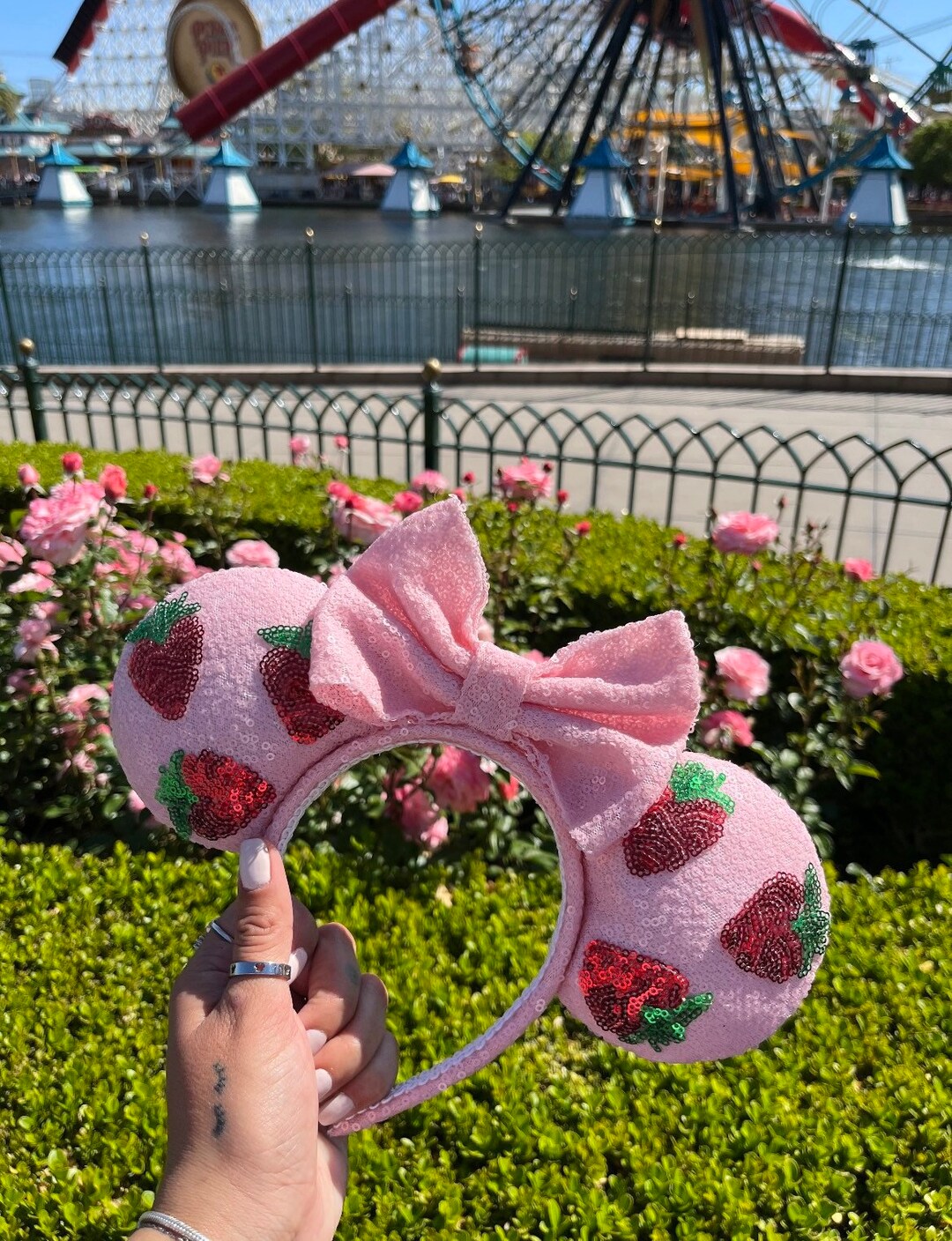 Strawberry Mickey Ears - Etsy