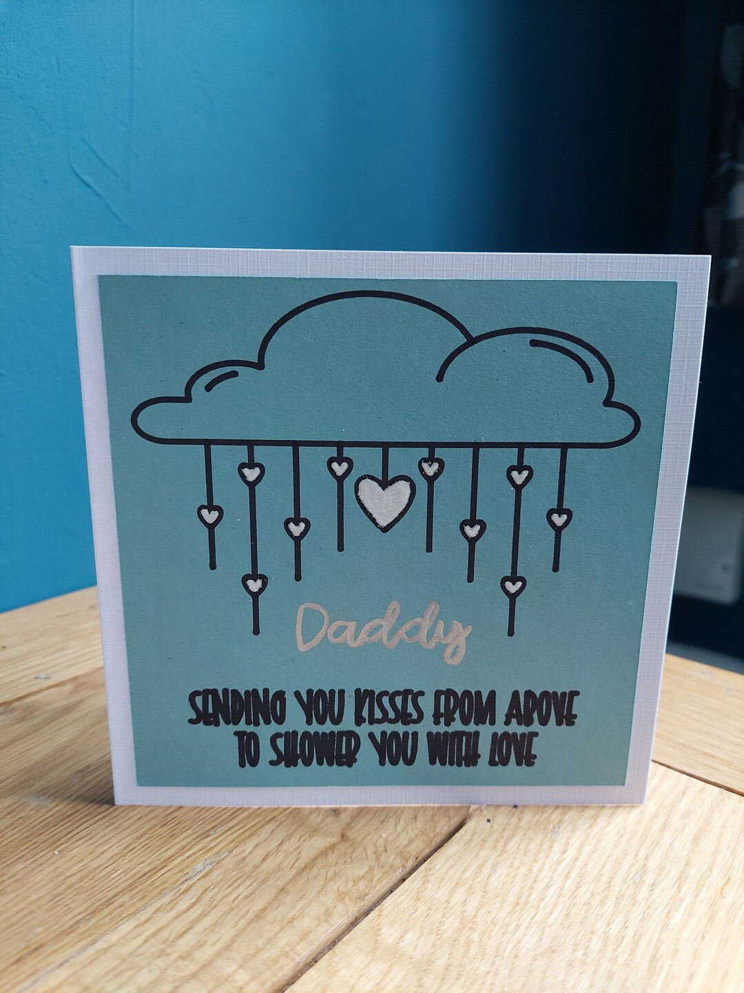 Bereaved Father Birthday Card - Sending You Kisses From Above to Shower ...