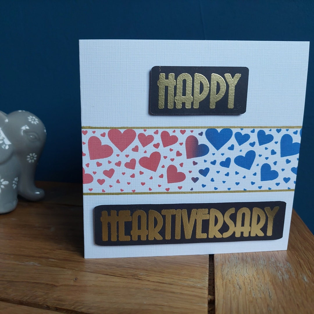 Art Deco Style Happy Heartiversary Card - CHD Awareness - Etsy