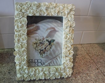 White Rose Picture Frame | Etsy