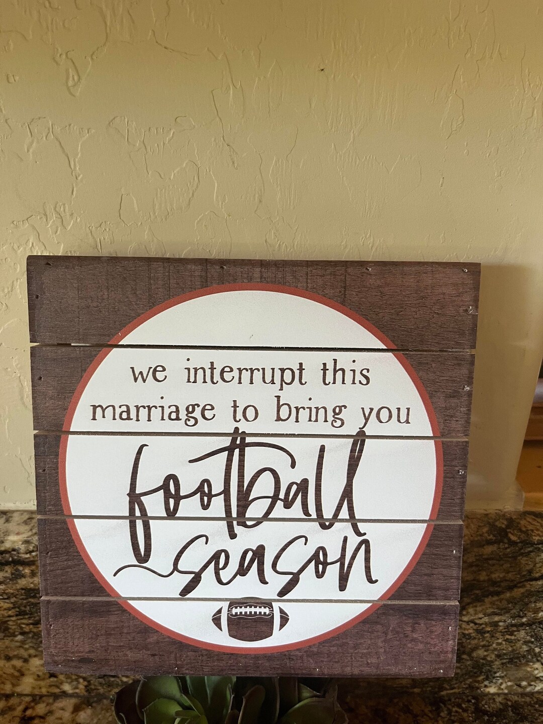 Wood Football Sign - Funny - Etsy