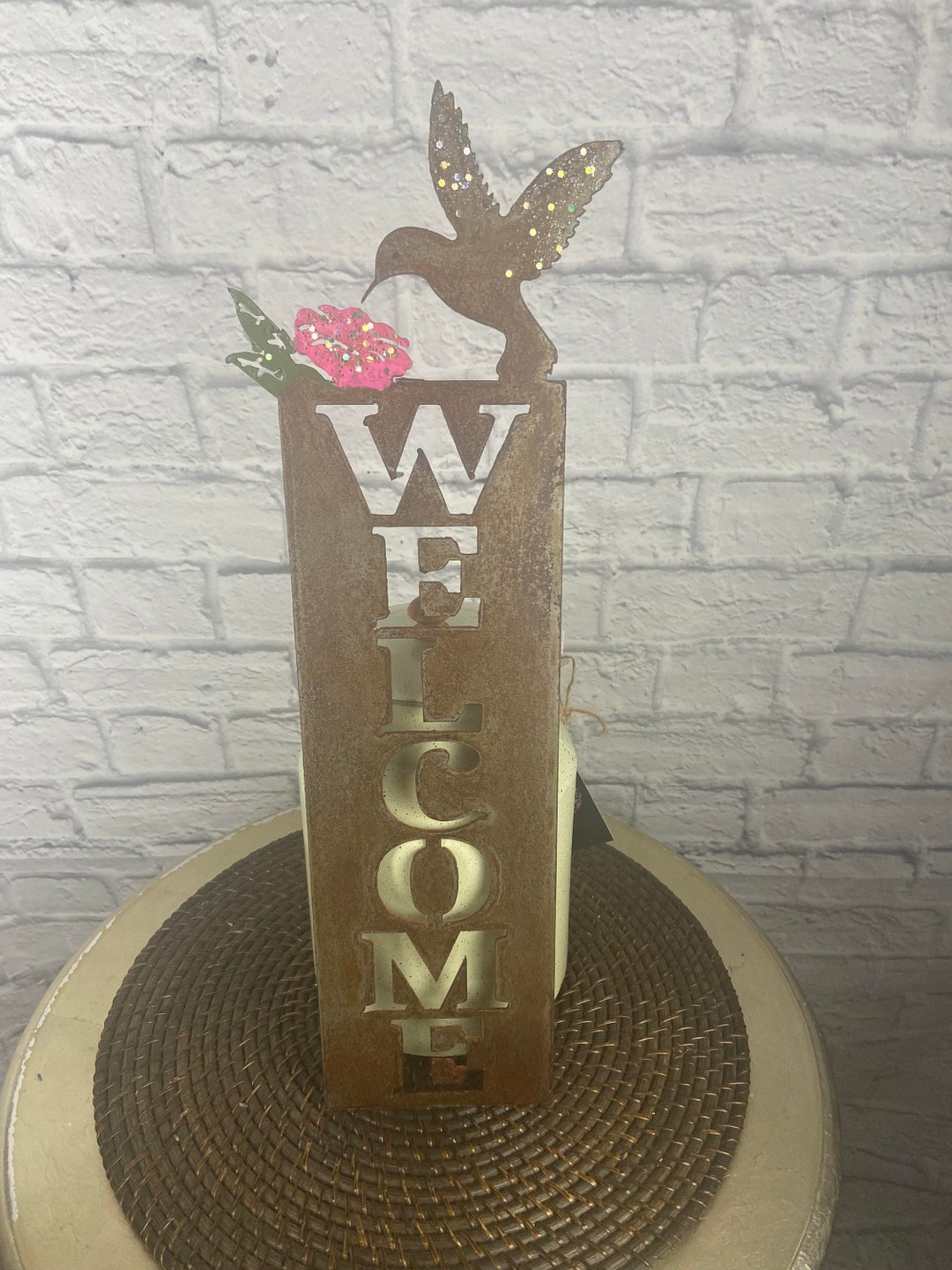 Humming Bird Welcome Sign in Metal - Etsy
