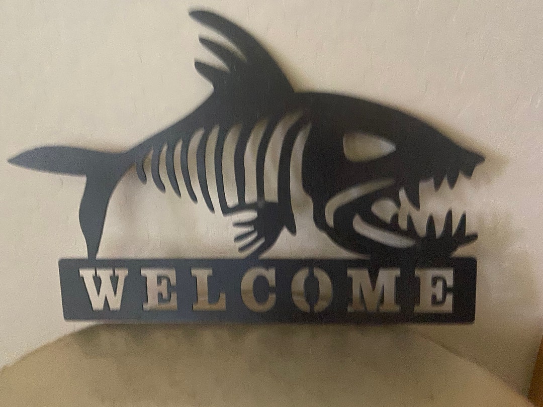 Metal Fish Welcome Sign - Etsy