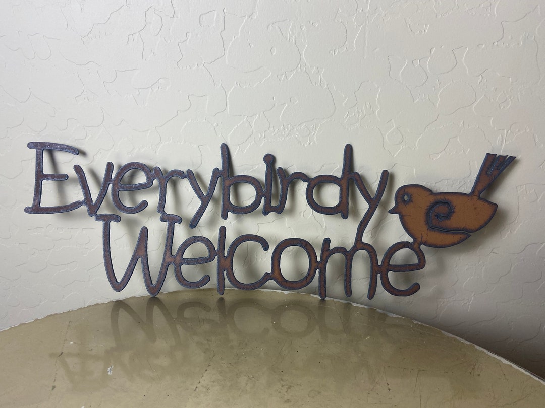 Metal Every Birdie Welcome - Etsy