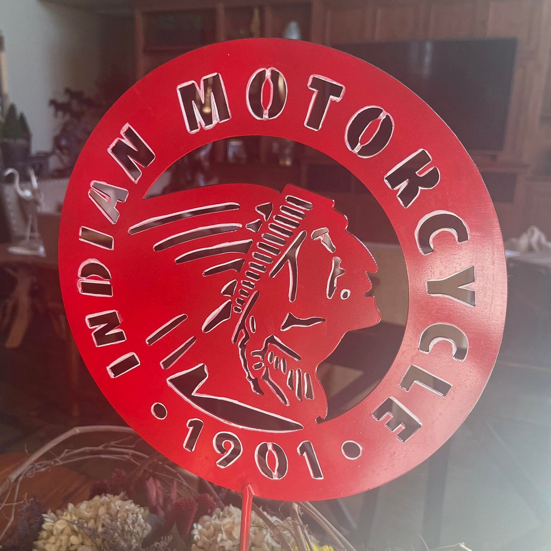 Indian Motorcycle Garden Art - Etsy