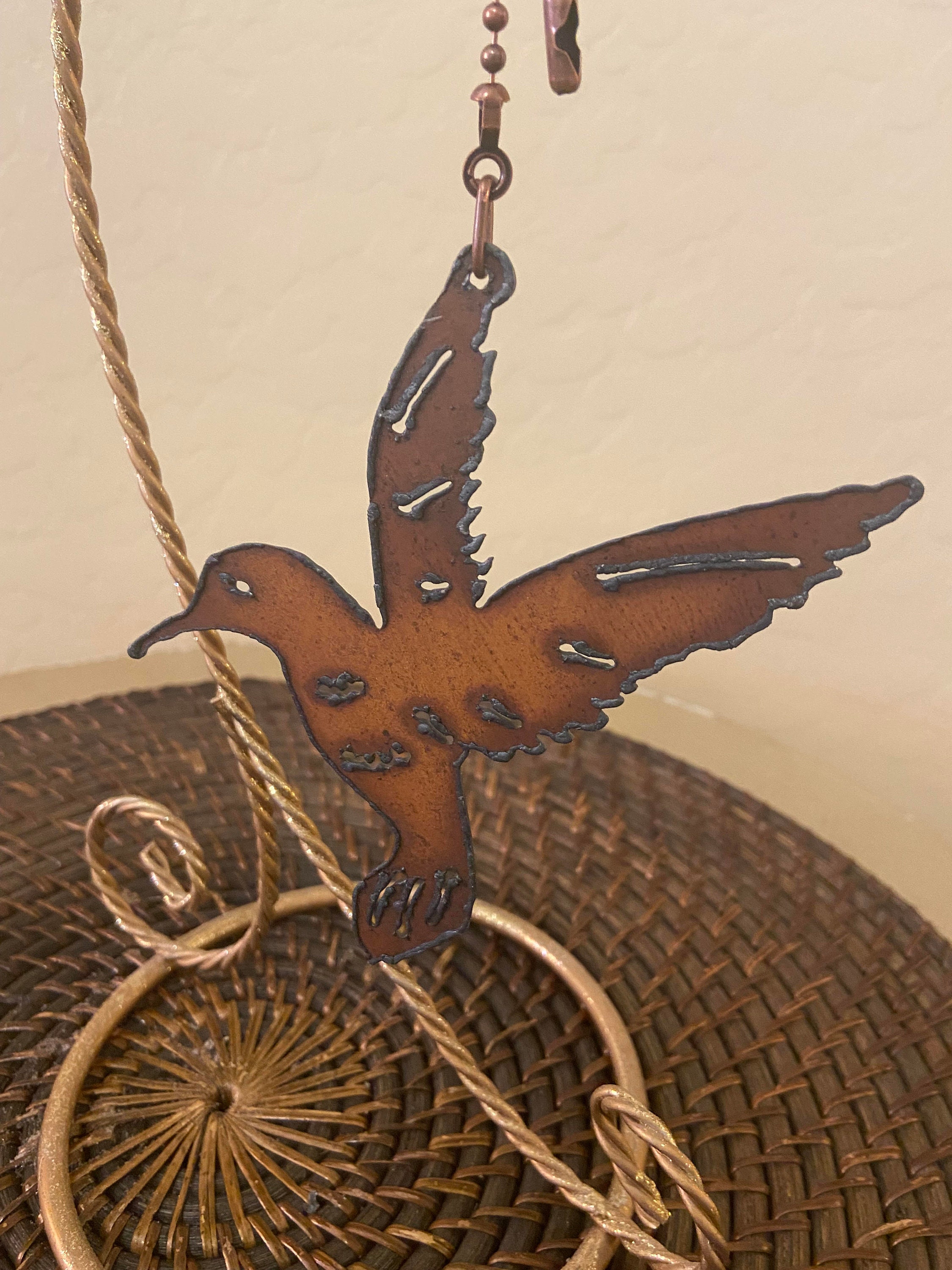 Metal Humming Bird Fan Pull - Etsy