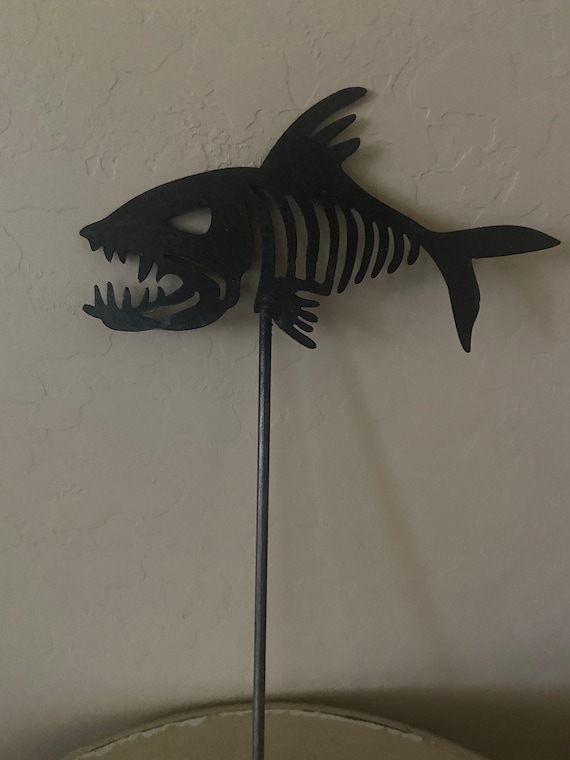Metal Fish Garden Stake | Etsy