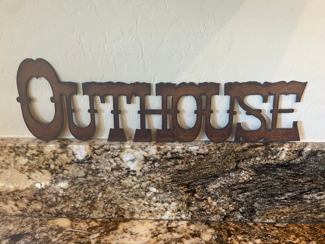Metal Outhouse Sign - Etsy
