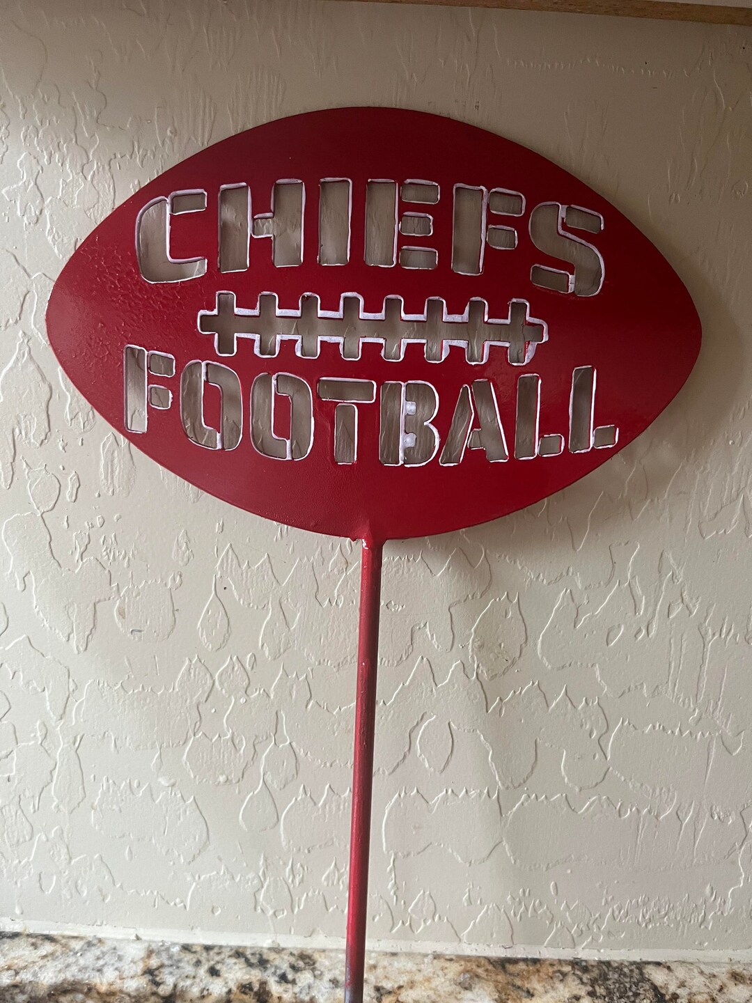 Chiefs Football Garden Stake - Etsy