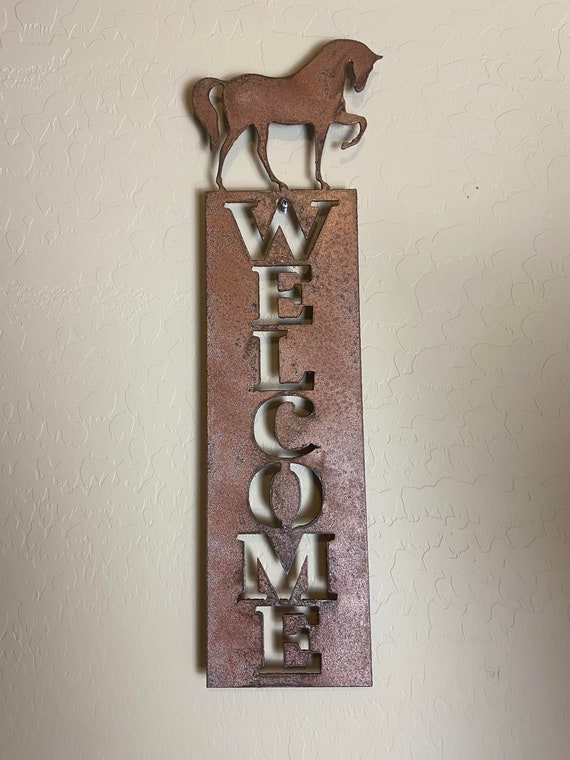 Metal Horse Welcome Sign | Etsy