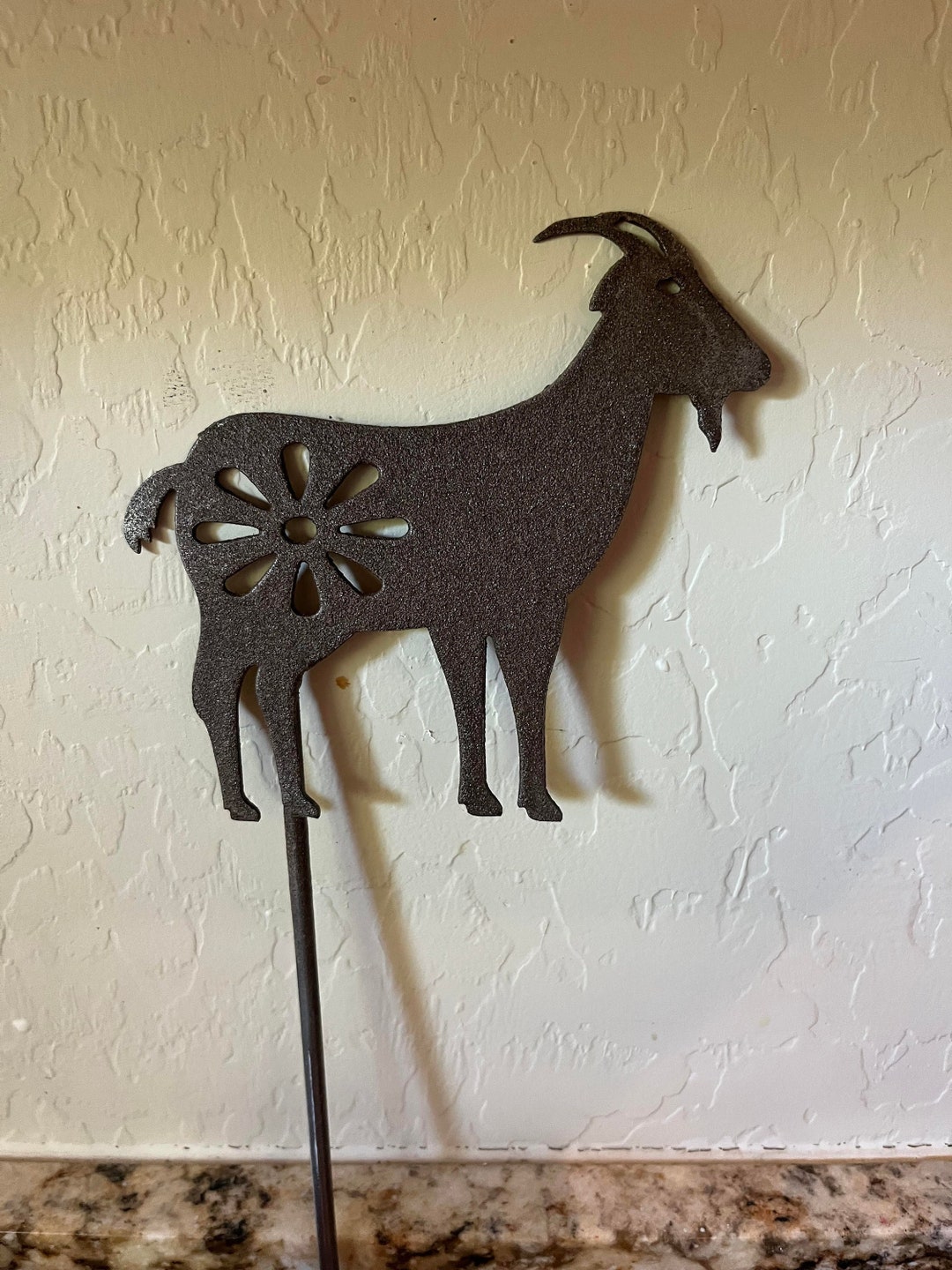 Metal Goat Garden Stake - Etsy