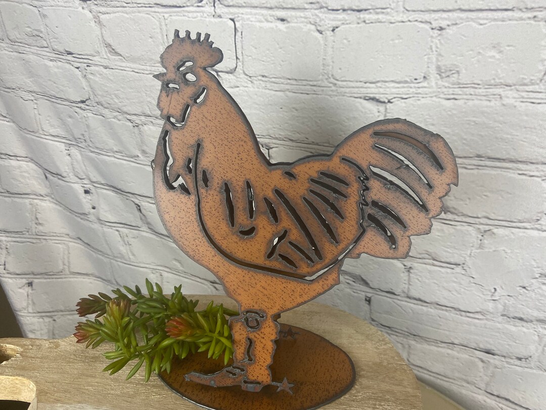 Metal Chicken With Boots - Etsy
