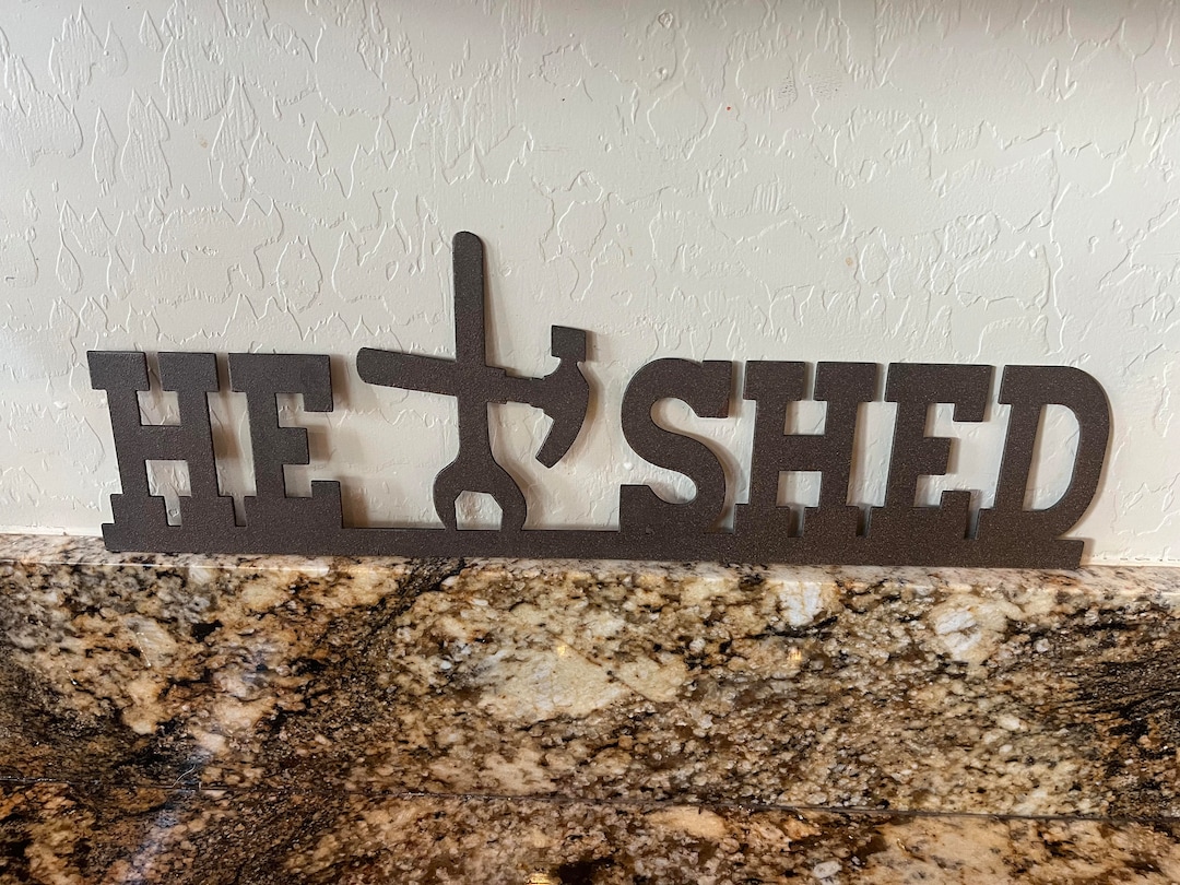 Metal He Shed Sign - Etsy